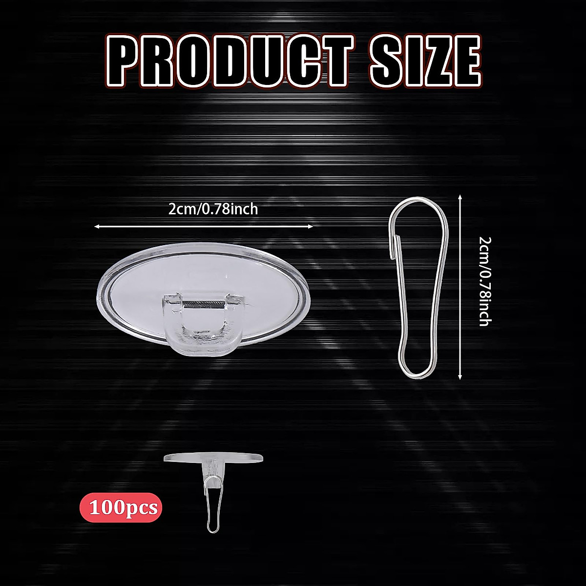 100 Pack Ceiling Hooks Adhesive Removable Transparent Wall Hanger with Hooks, 0.79” Small Disc Sticky Ceiling Hooks for Festival Wedding Halloween Christmas Party Decor