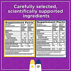 Zarbee's Kids Cough + Immune Day/Night Value Pack for Children 2-6 with Dark Honey, Vitamin D & Zinc, 1 Pediatrician Recommended, Drug & Alcohol-Free, Mixed Berry Flavor, 2x4FL Oz