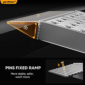 Aluminum Shed Ramps 39x12inch, gardhom 2PC Riding Mower Ramps 1500lbs Capacity for Curb Steps Stairs Dirt Bike Motorcycle Lawn Mower Snow Blower Loading Ramps