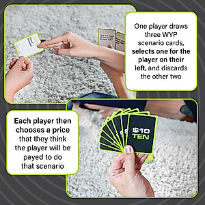 What's Your Price? The Game - Would You Rather Scenarios - 4-10 Player Card Game - Party Games - Family Games - Fun Games - Board Games for Adults & Teens