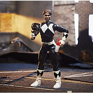 Power Rangers Lightning Collection Mighty Morphin Black Ranger 6-Inch Premium Collectible Action Figure Toy with Accessories