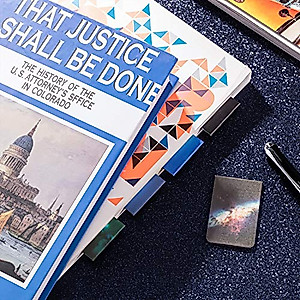 10 Pieces Magnetic Bookmarks Night Sky + Aurora Magnet Page Clips Page Markers Assorted Book Markers Set for Students Reading (Aurora Syle, 2.1 x 1.3 Inch)