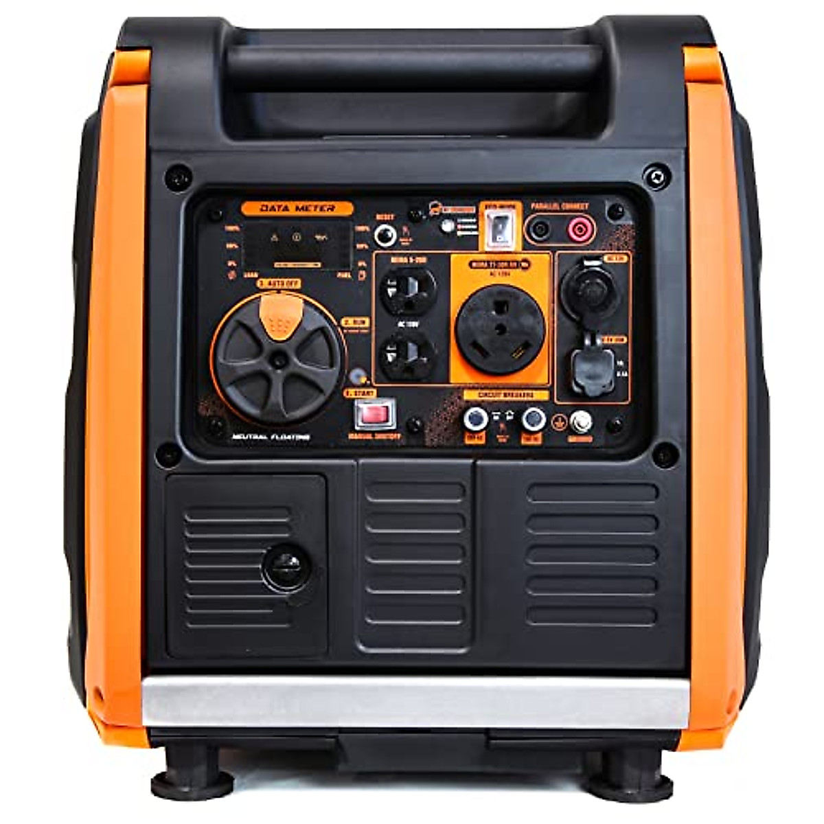 WEN 56400iX 4000-Watt Inverter Generator with Fuel Shut-Off and CO Shutdown Sensor, Black