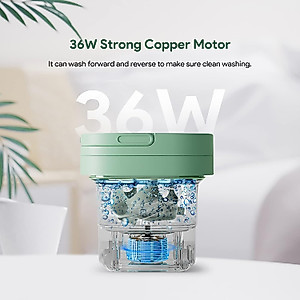 Portable Washing Machine, Foldable Washer Machine and Dryer, Mini Washing Machine with Spin Dryer for Washing Small Clothes - Travle RV, Camping, Home or Apartments Laundry Used (Purple)