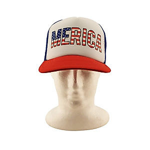 HandinHandCreations USA Blonde Mullet Hat Wig Merica Redneck Exotic Wig