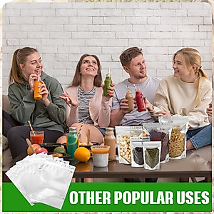 ZCYSRLQIN 200 Pieces Reusable Aluminum Foil Stand Up food storage bag Plastic Zipper Food Candy Storage Sealable Duty Reclosable Bags and Heat Sealable Food Storage Bags （4 x 6 inch）