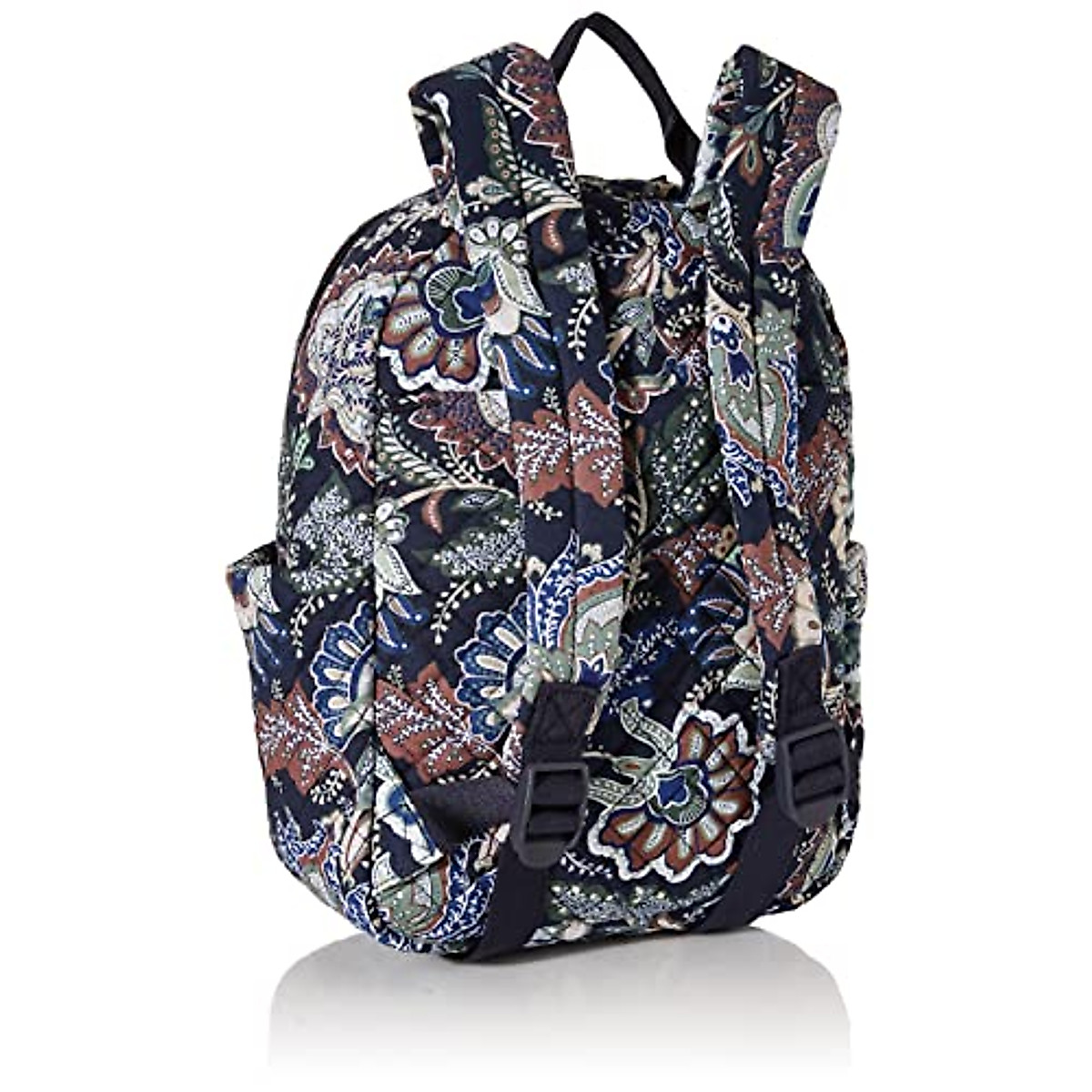 Vera Bradley Women's Cotton Small Backpack, Java Navy Camo - Recycled Cotton, One Size
