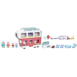Peppa Pig Peppa’s Adventures Peppa’s Family Motorhome Preschool Toy, Vehicle to RV Playset, Plays Sounds and Music, Ages 3 and up
