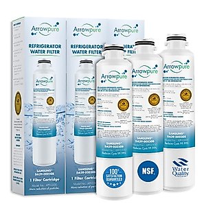 Arrowpure Fits DA29-00020B Samsung Refrigerator Water Filter Replacement, HAF-CIN/EXP Water Filters for Refrigerators RF28HMEDBSR, RWF0700A, RF4287HARS, RF263BEAESR, DA97-08006A, RF28HFEDBSR 3-Pack