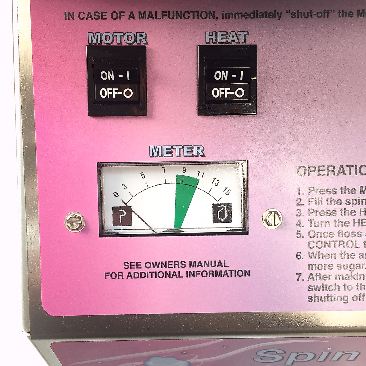 Paragon Spin Magic 5 Cotton Candy Machine with Metal Bowl for Professional Concessionaires Requiring Commercial Quality & Construction