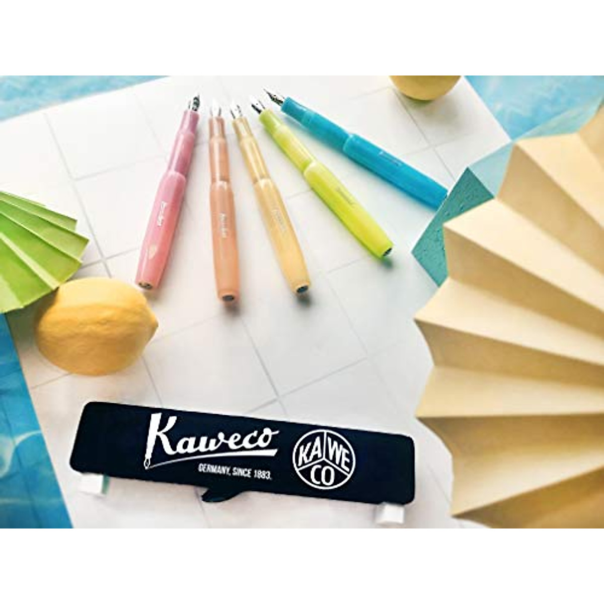 Kaweco Frosted Sport Fountain Pen Blush Pitaya, Fine Nib with Kaweco Sport Octagonal Clip Chrome (2019 Novelty)