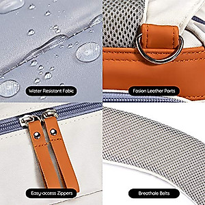 Diaper Bag Backpack Frank Mully Large Multifunction Travel Baby Bag for Mom Dad Cream White