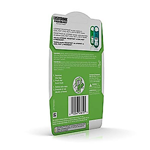 Listerine Freshburst Pocketpaks Fresh Breath Strips, Mint Breath Refresher Strips to Kill 99% of Bad Breath Germs, Portable Pack, Freshburst Spearmint Flavor, 24-Strips (Pack of 1)