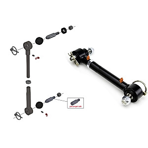 Front Swaybar Quicker Disconnect System for Wrangler JK JKU 2007-2018 Replace 2034 with 2.5" - 6" Lifts Adjustable (Black)