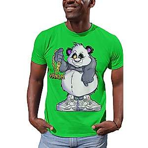 Jordan 4 OREO Panda Chain Shirt to Match Sneakers Men's Tee, T-Shirt to Match Jordan 4s Hip-Hop Streetwear T-Shirt Green