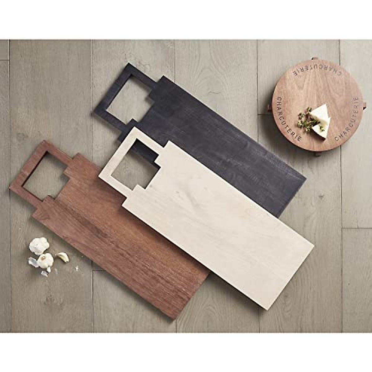 Santa Barbara Design Studio TableSugar Mango Wood Charcuterie Board, 24 x 9-Inch, Light Wash