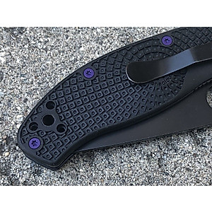 Flat Purple Screws Set For Spyderco Tenacious and Resilience Pocket Knife