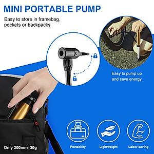 SODPE 8 Pack Bicycle Accessories, Bike Light Set USB Rechargeable, 1 Bike Water Bottle Holder, Bike Bag and 1 Bike Aluminum Bicycle Bell,Pump