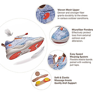 UIN Women's Fashion Sneakers Lightweight Walking Casual Comfortable Art Painted Athletic Travel Shoes Mijas III-Fading-Blue (9.5)