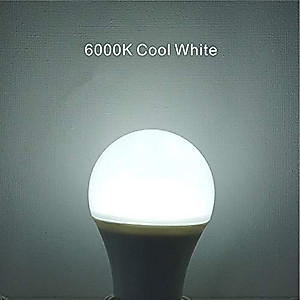 Outdoor Dusk to Dawn LED Light Bulb (No Timer Required), Automatic On/Off Light Sensor Bulb, Built-in Photocell Detector, E26 A19 120V 6000K for Porch, Boundary, Garage, Entrance,9W 4 Pack by Boxlood