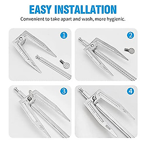 DUZFOREI Stainles Steel Air Fryer Fork, Roast Chicken Fork Fish Meat Grilling Fork for Grill Roaster Rotisserie BBQ Home Kitchen Outdoor Rotisserie