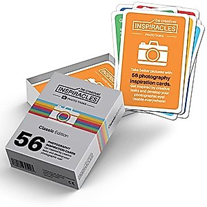 Photography Inspiration Cards, Camera Accessories - XL Card Deck, Photographer Gifts, DSLR Accessory, Photography Accessories, with Camera Cheat Sheet for All Cameras for Photography