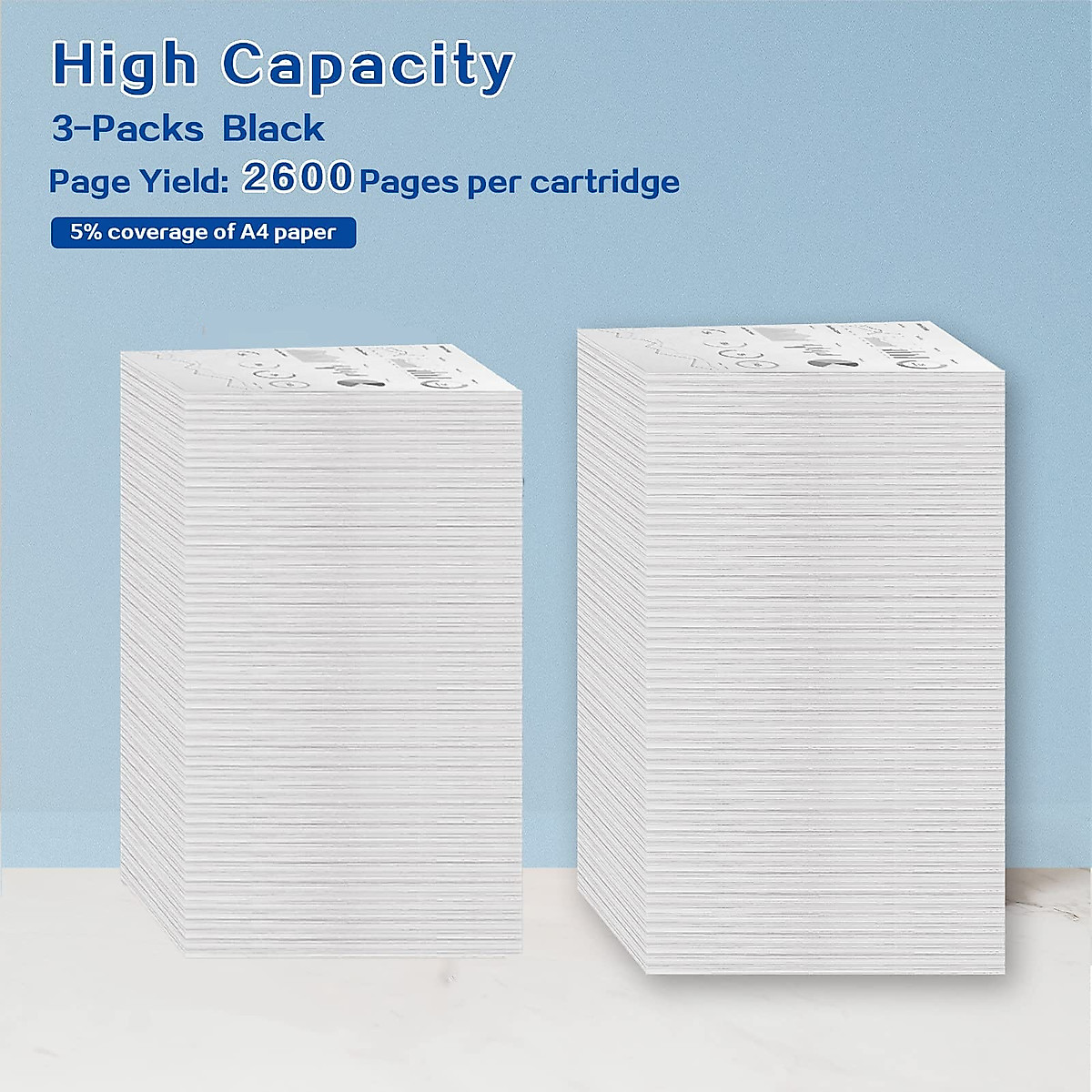 MIORAYINTE TN660 TN-660 TN630 TN-630 Toner Compatible for Brother HL-L2300D HL-L2380DW HL-L2320D MFC-L2700DW DCP-L2540DW Printers, 3-Pack Black Toner Cartridge, Individually Packaged