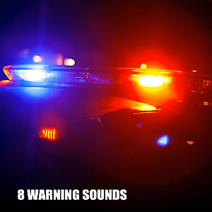 200W Siren Bundle 8 Tones Emergency Warning Siren with PA Speaker MIC System Vehicle Siren Box Fit for Police, Ambulance, Fire Fighting and Engineer Vehicles