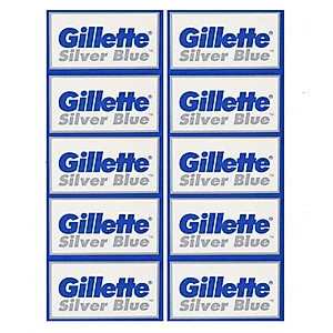 50 Silver Blue Double Edge Razor Stainless Blades Made in Russia