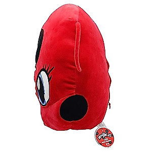 Miraculous Ladybug - Huggie Hideaway Tikki, 16.5-inch Red Plush Pillow, Super Cute Soft Stuffed Toy for Kids with Large Zipper Secret Pocket in The Back (Wyncor)