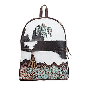 Myra Bag Splendour In White Leather & Hairon Bag S-4725