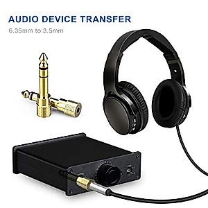 DIGITNOW Headphone Adapter 6.35mm (1/4 Inch) Male to 3.5mm (1/8 Inch) Female and 3.5 mm Male Plug to 6.35 mm Female Jack, Audio Stereo TRS Converter Adapters (4 -Pack Gold Plated)