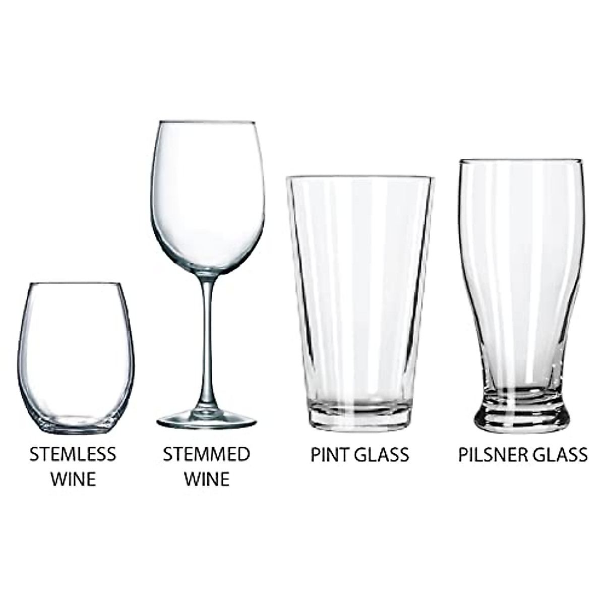 Alterd Industries Married in Vegas - Las Vegas, Personalized Engraved Glasses, Wedding Gift, Enganged Couples Gift, Toasting Glasses, Beer Glasses (Stemless Wine Glasses)