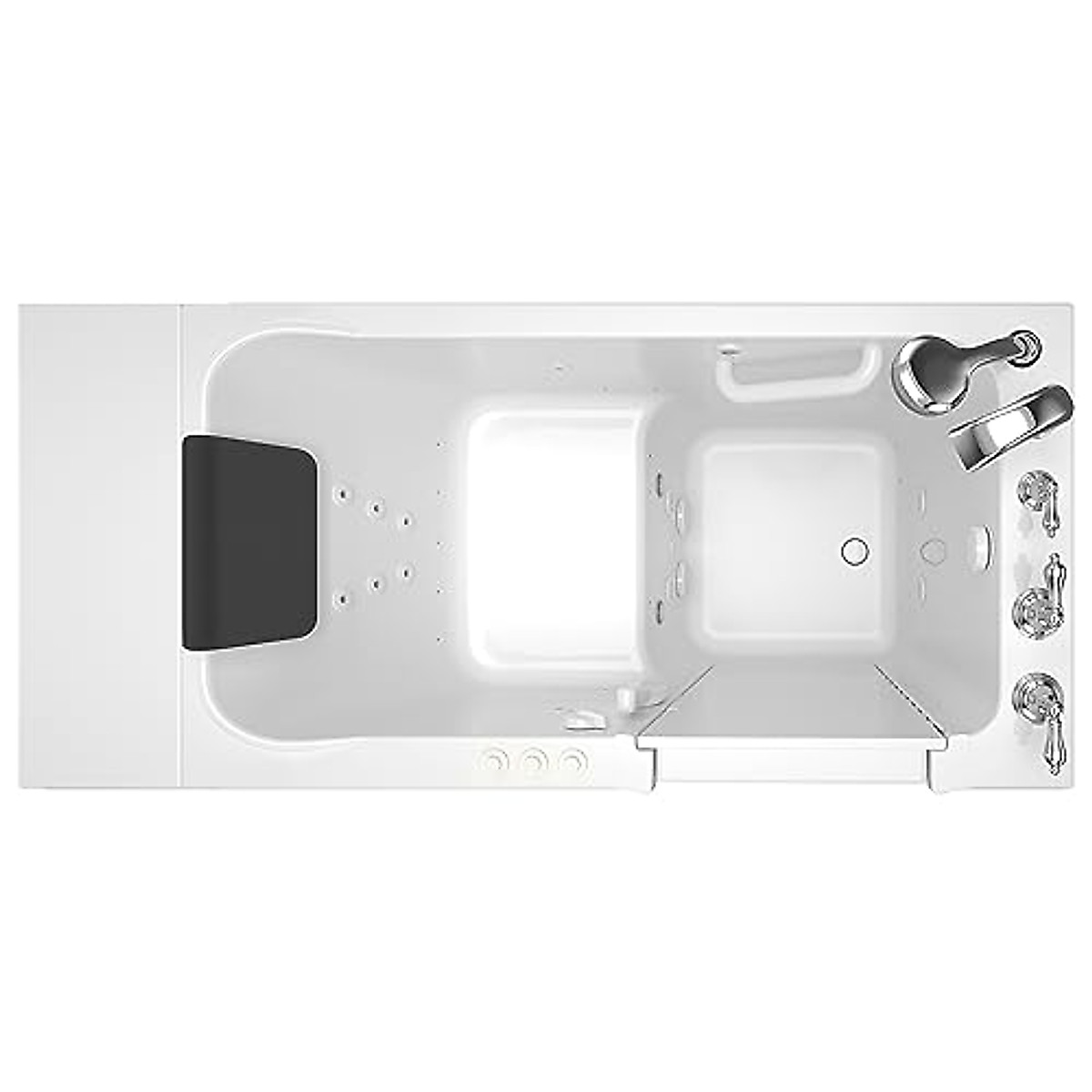 American Standard 2848.119.CRW Acrylic Whirlpool and Air Spa 28"x48" Right Side Door Walk-In Bathtub in White