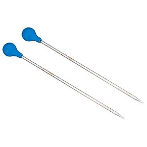 PATIKIL Graduated Dropper Pipettes Kit, 2pcs 0.5ml Borosilicate Glass Pipette with Rubber Cap for Transfer Liquid for Lab, Chemistry, Clear