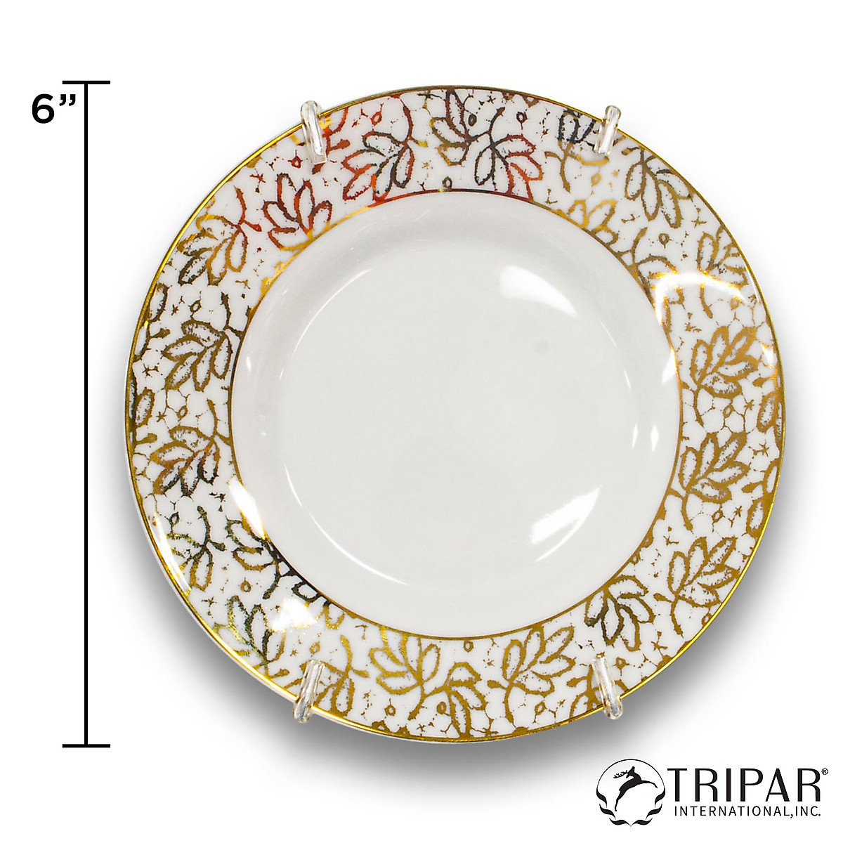 TRIPAR 5-7.5-Inch White Vinyl Plate Wire Wall Plate Hanger