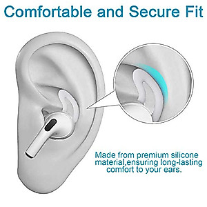 Generic Brands, Ear Covers and Hooks Accessories Compatible with Apple AirPods Pro, Fonygo 3 Pairs Professional Anti-Slip Silicone Earbuds Tips Hook Compatible with Apple Airpods Pro(3 Pairs Black)