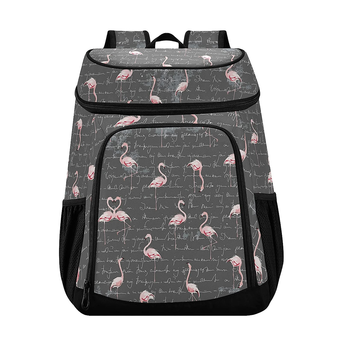 Flamingo Cooler Backpack for Women Men Picnic Cooler Bags Insulated Soft Lunch Backpack with Leakproof Lunch Cooler for Work Fishing Hiking Camping Park Beach