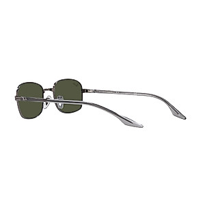 Ray-Ban RB3690 Square Sunglasses, Gunmetal/Green, 51 mm