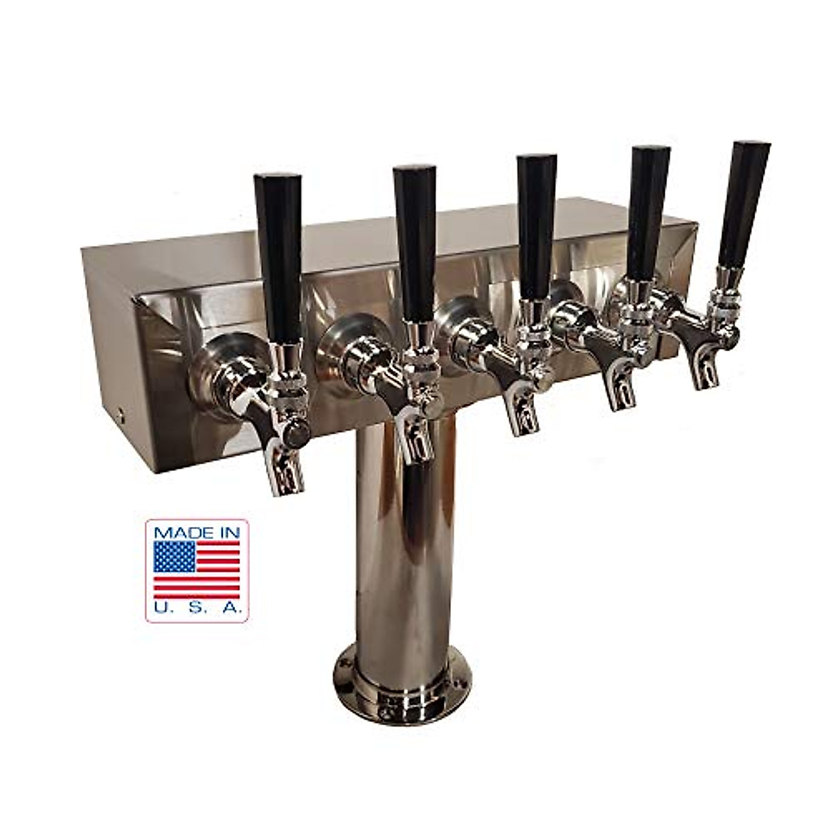 Bev Rite 5 Faucet T tower, Stainless Steel