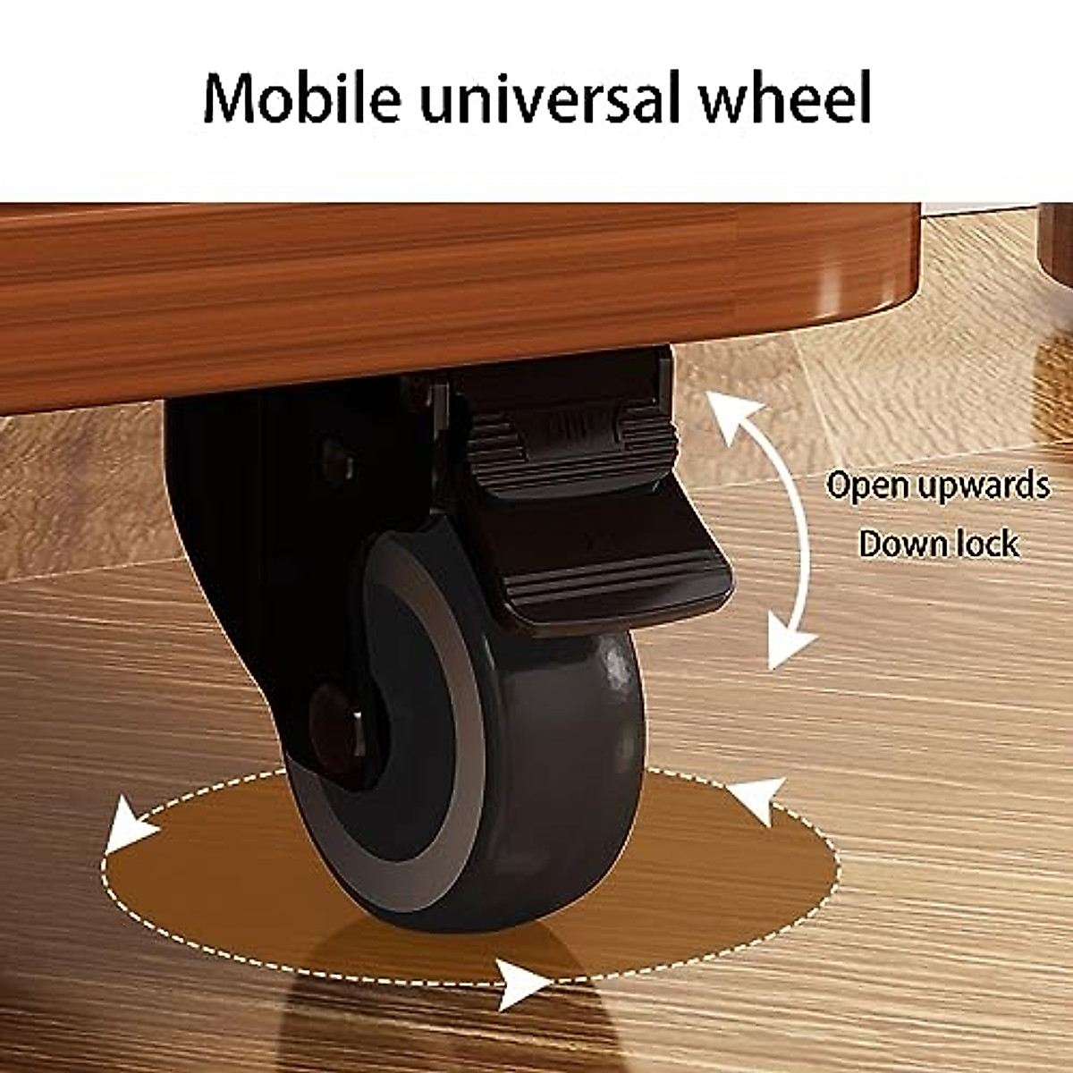 BBAUER Book Shelf Rotating, 360 Rotating Bookcase, Rotating Bookshelf 6 Tier, Mobile Bookshelf with Wheels, for Home Office, Study Room