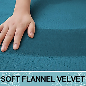 smiry Memory Foam Bath Mat, Extra Soft Absorbent Bathroom Rugs Non Slip Bath Rug Runner for Shower Bathroom Floors, 24" x 16", Peacock Blue