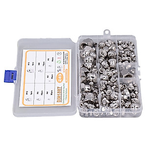 249Pcs Acorn Hex Cap Nuts Assortment Kit,M3‑M12 DIN1587 304 Stainless Steel Bright Finish