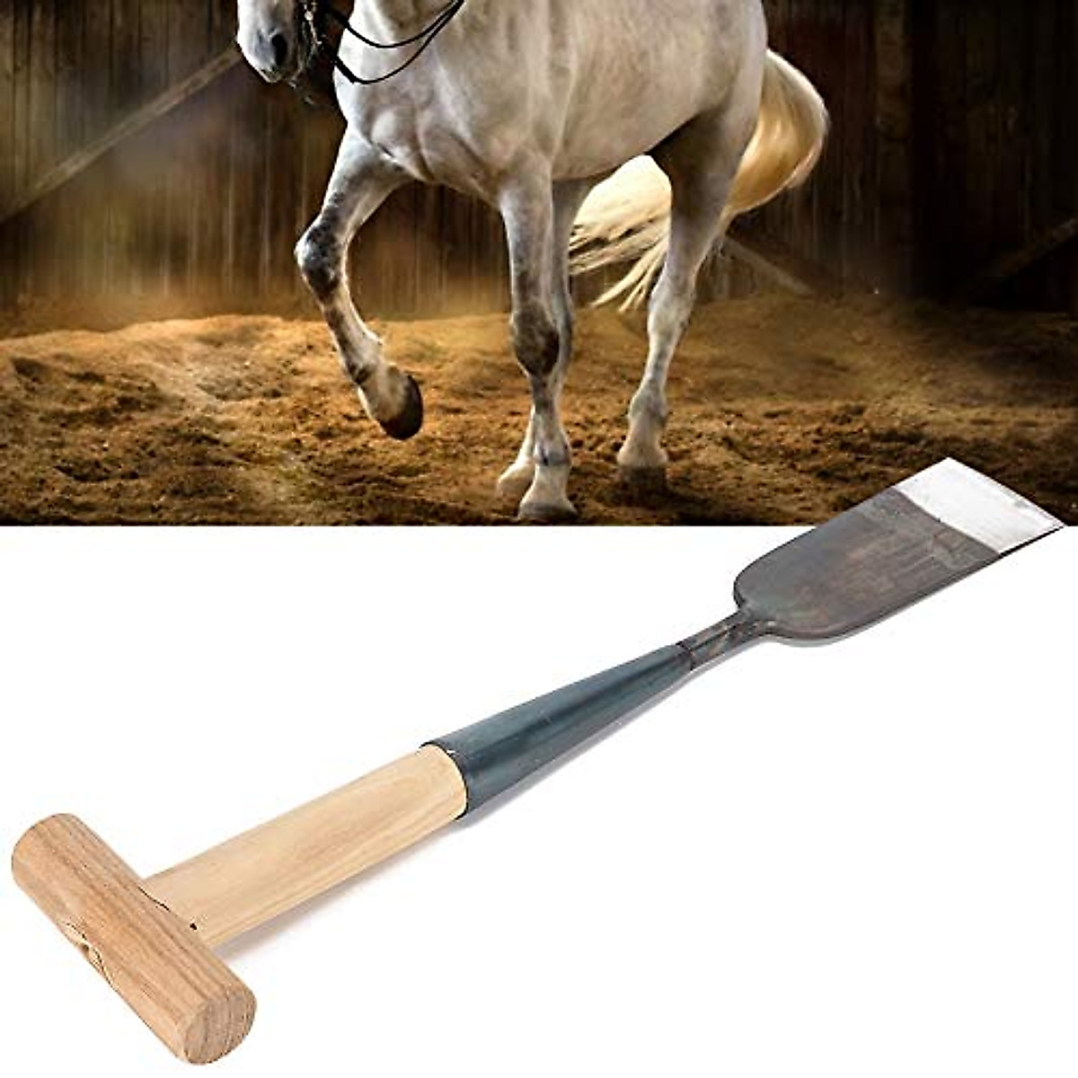 Steel Hoof Tool Shovel, Horseshoe Shovel Firm Manganese Steel Durable Horseshoe Clipping Trimming Livestock for Horseshoe， Farriers, Veterinarians, and Horsemen