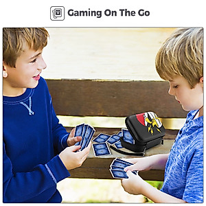 ProCase Trading Card Carrying Case, Playing Card Holder Organizer Fits Up to 400 Cards, Cards Storage Box with 2 Removable Dividers and Hand Strap -Black