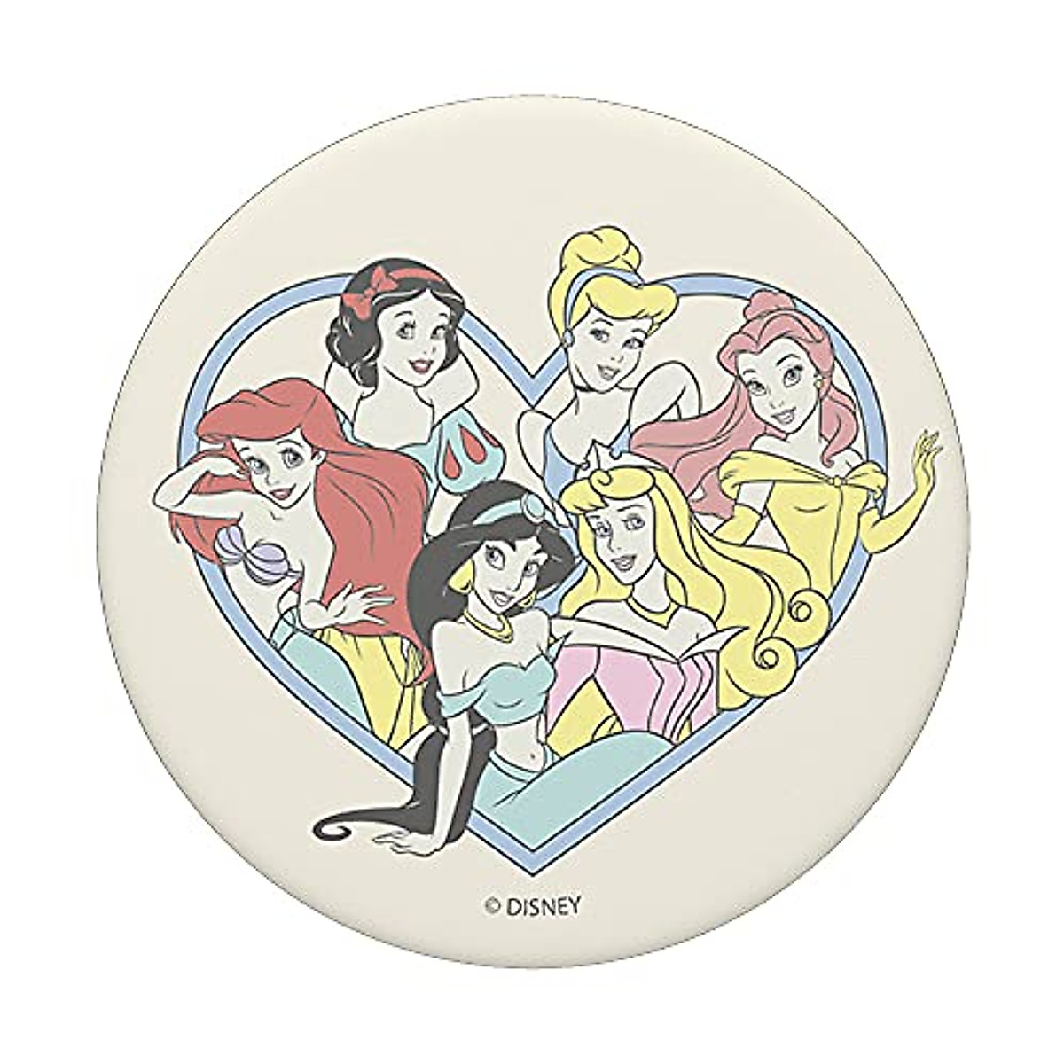 Disney Princess Vintage Princess Group Heart PopSockets Swappable PopGrip