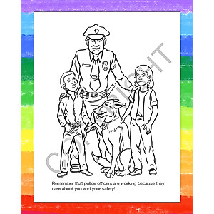 ZOCO - Police & Law Enforcement Educational Coloring Books (25 Bulk Pack, Without Crayons) - Bulk Giveaways for Kids