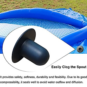 4 PCS Swimming Pool Pump Strainer Hole Plug Replacemen for Bestway & Intex Pools Ground Swimming Plug Wall Plug Stopper (Black)