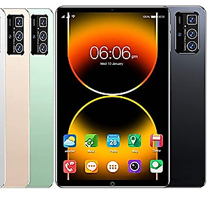 10.1-inch Tablet Computer 10-core Android 12.0 Ultra-Thin Hd Screen Learning Game Video Office Tablet Supports Double Sim Communication Function 3800mah Battery (Black)