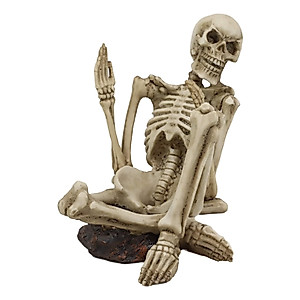 Ebros Gift Large Day of The Dead Grinning Horny Skeleton Humping Wine Bottle Holder Statue 10.25" Long As Halloween Macabre Ossuary Accent Decor Skulls and Skeletons Collection